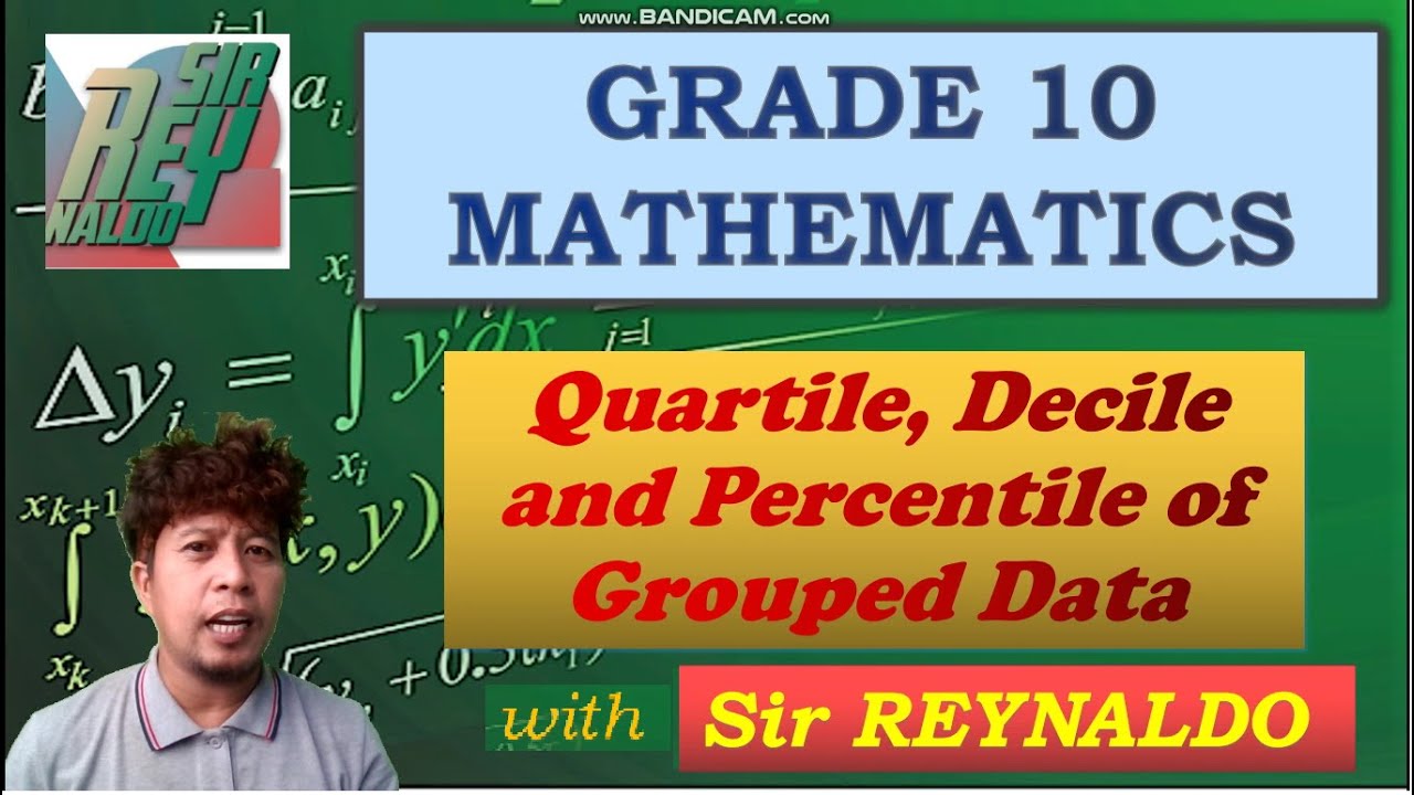 Grouped data: quartiles, deciles and percentiles - YouTube