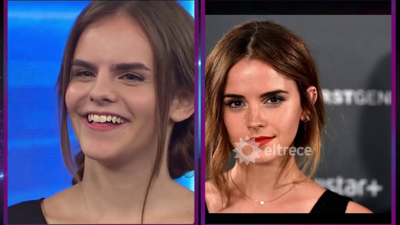 The CLONE of EMMA WATSON on a tv show - YouTube