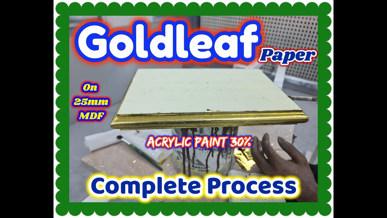 Gold Leaf Paper on 25mm MDF with Acrylic Sealer and 30% Lacquer ...