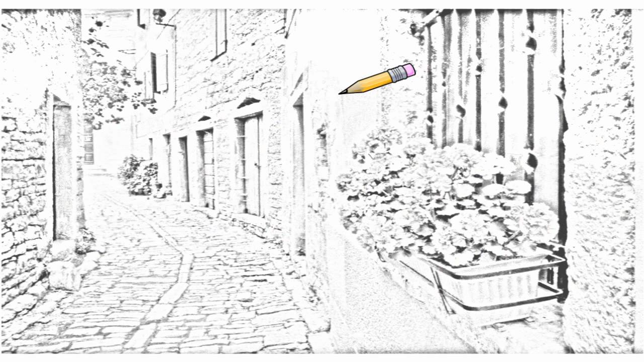 Auto Draw 2: Cobblestone Street, Bale, Croatia - YouTube