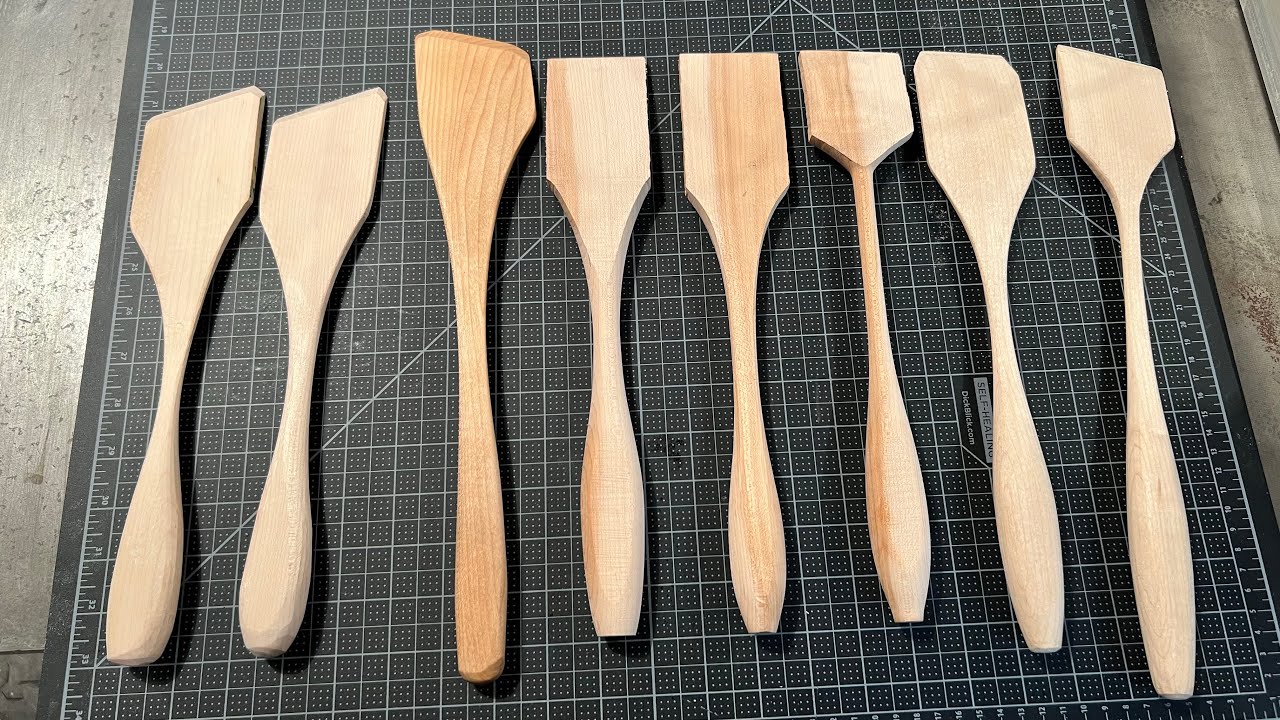Making A Bunch Of Spatulas and a cutting board - YouTube