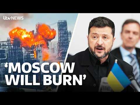 Footage captures 'biggest Ukrainian attack on Moscow since war began'