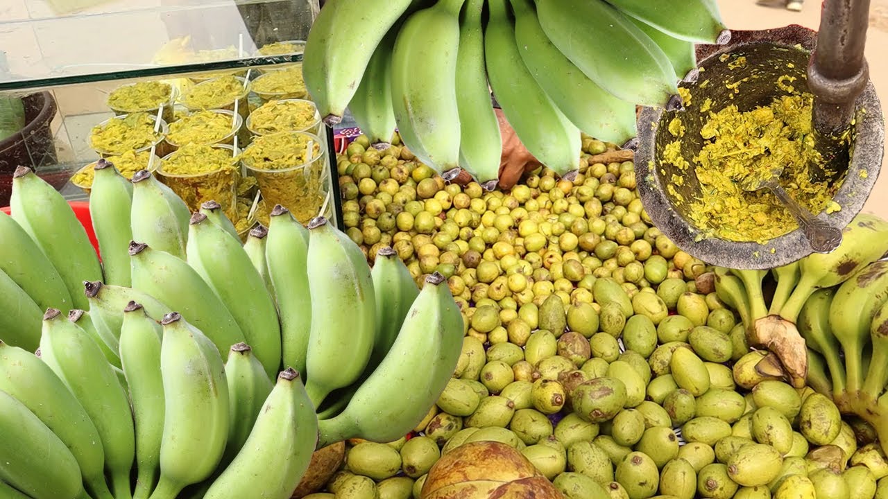 Kacha kola vorta, Green Banana Recipe food Bangladesh. - YouTube