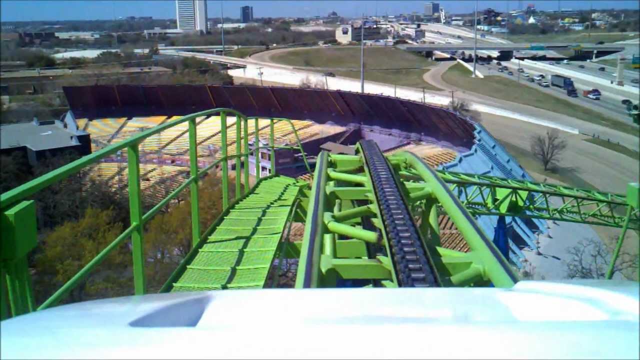 Shockwave (Six Flags Over Texas) Front Seat On Ride HD POV - YouTube
