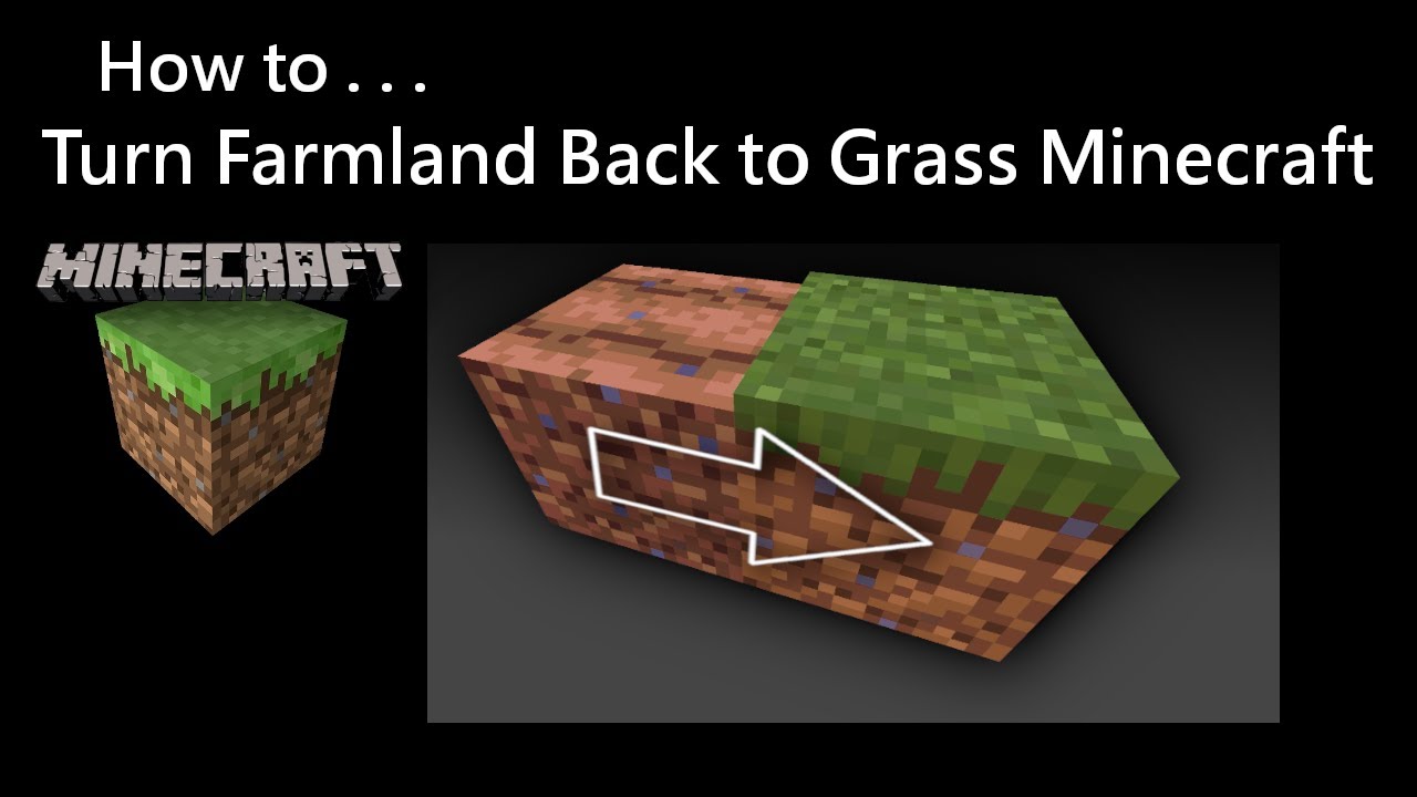 How To Turn Farmland Back to Grass Minecraft - YouTube
