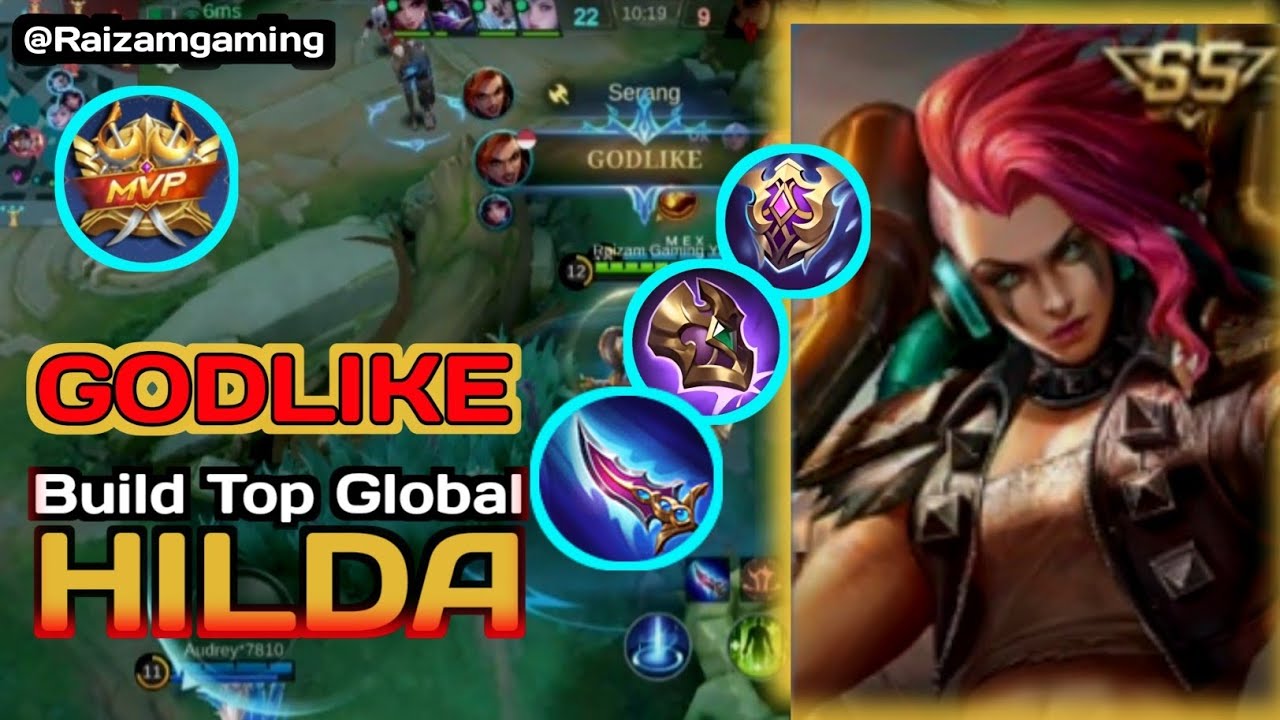 MVP+Godlike!! Hilda Exp Maximum Damage!! Gameplay Hilda After Buff ...