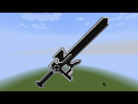 Minecraft Pixel Art • The Elucidator (from SAO) - YouTube