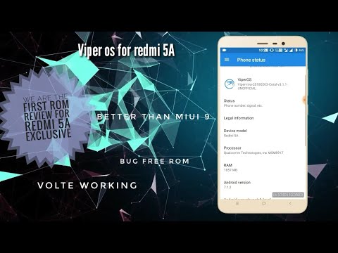Rom review / viper os /7.1.2 /for Redmi 5A/stable/volte working/better ...