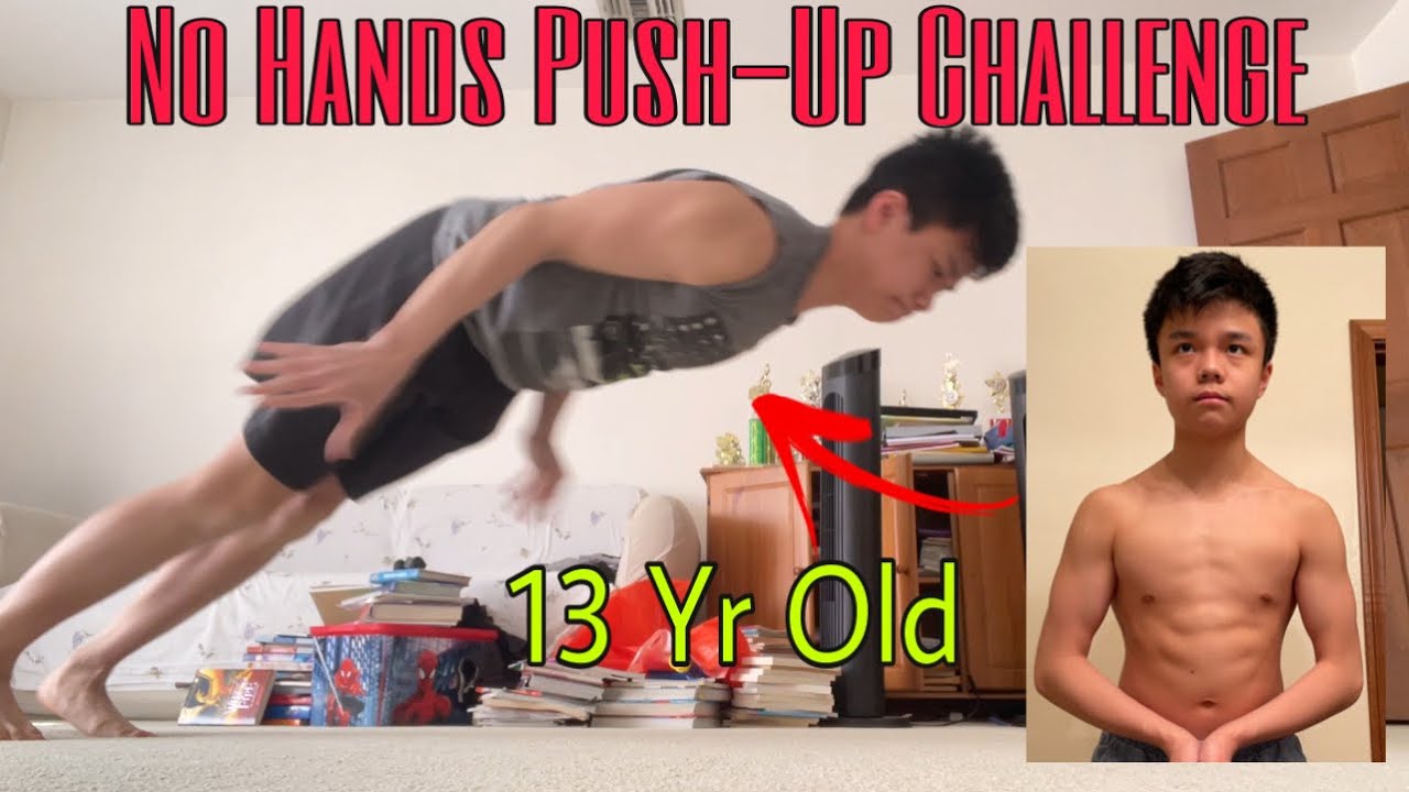 REAL NO HANDS PUSH-UP CHALLENGE (13 Year Old Athlete) - YouTube