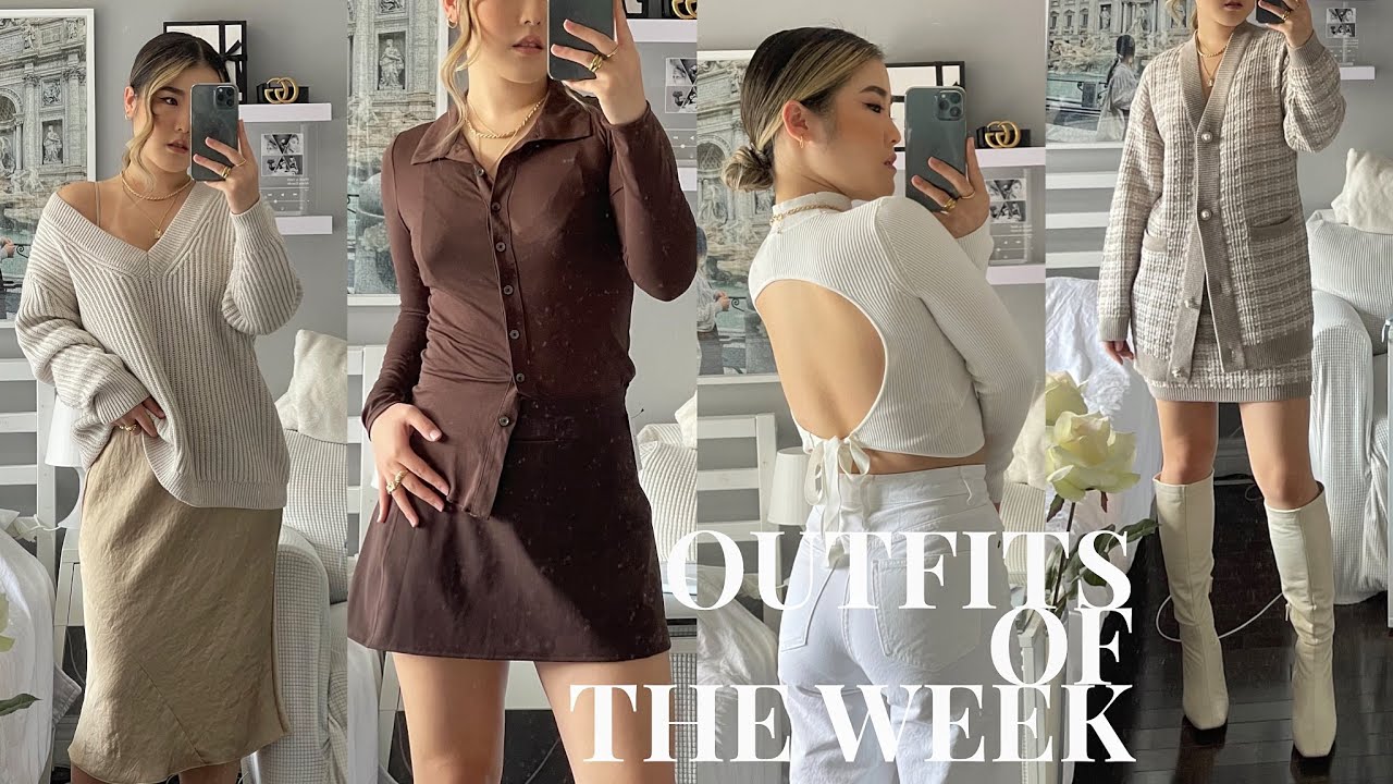 ARITZIA OUTFITS OF THE WEEK - weekly work outfits | WEARELAMODE - YouTube