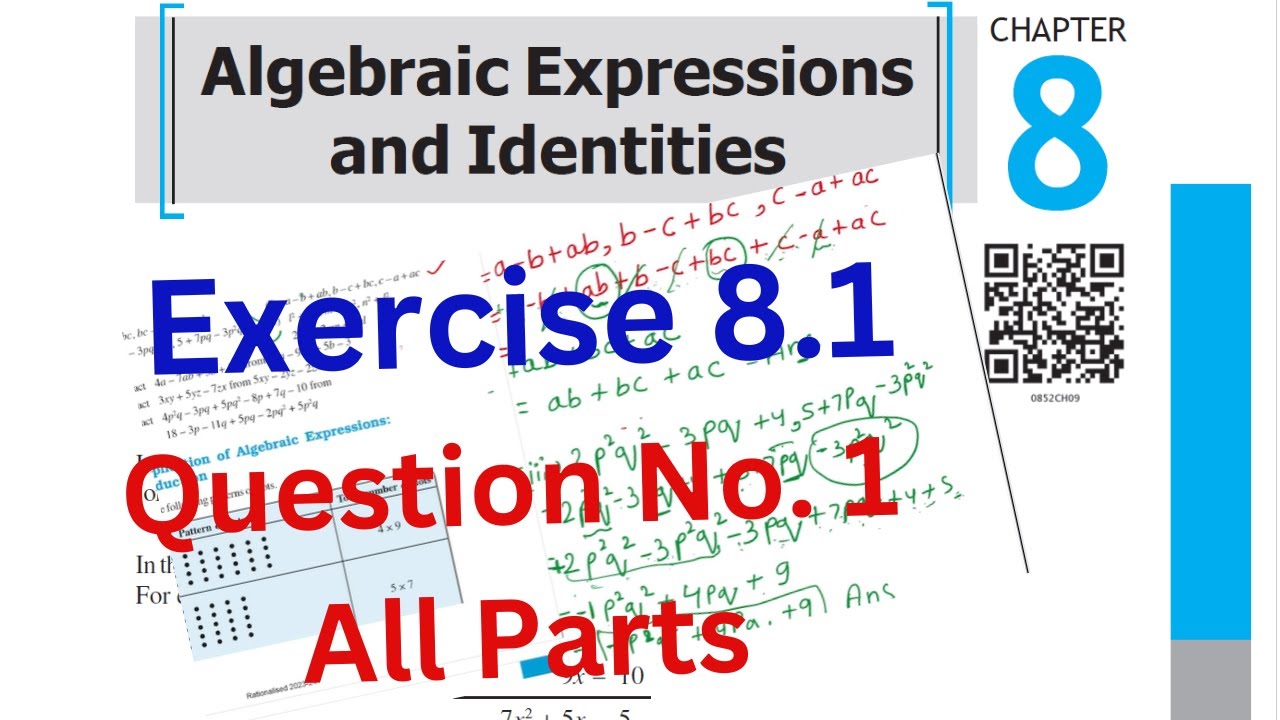Exercise 8.1 | Question no 1| Algebraic Expressions & Identities - Ch 8 ...