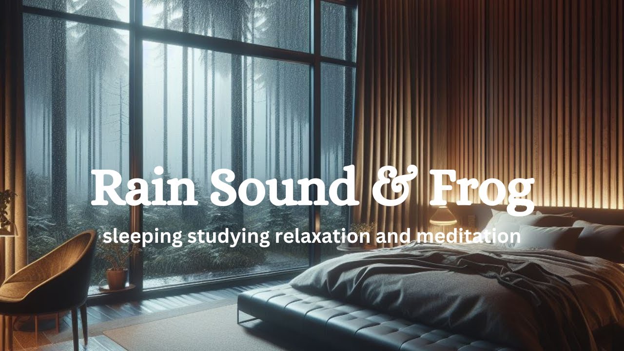 Rain sound and Frog harmony for fight insomnia, Sleep, Study ...