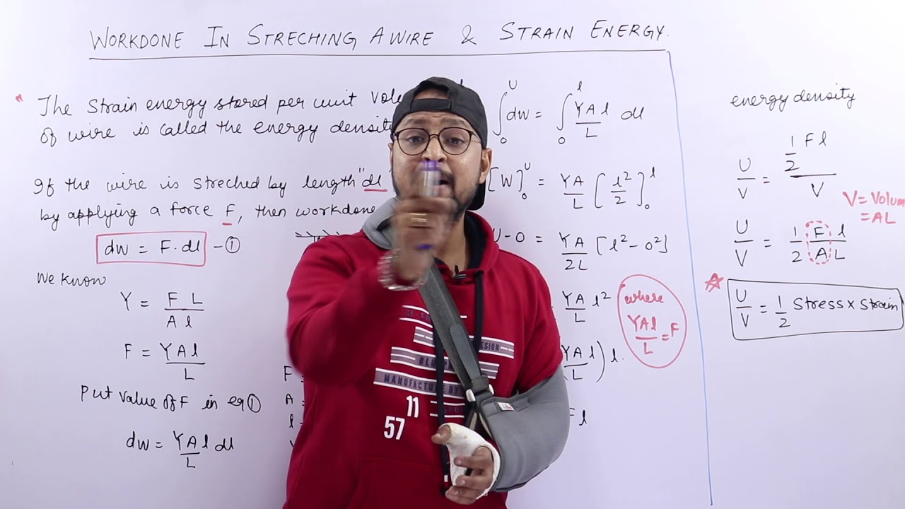 #44 Day-14| Elasticity|Work-done in stretching a wire - YouTube