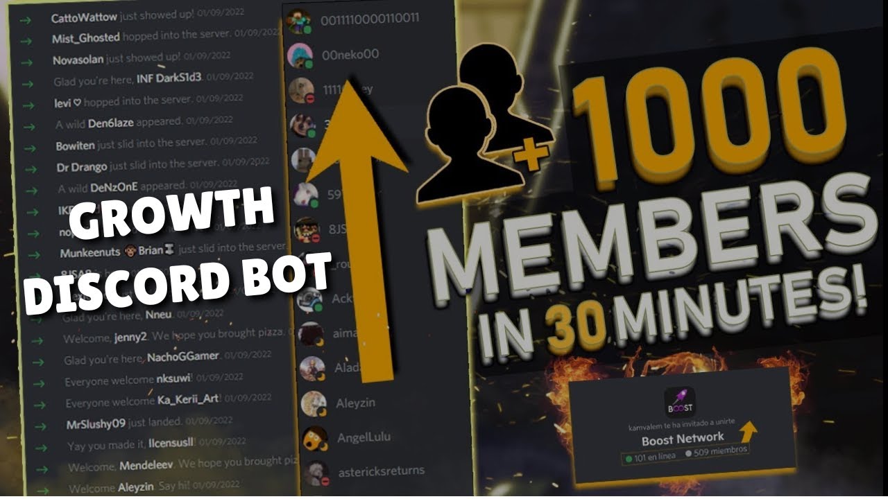 HOW TO GET DISCORD MEMBERS QUICKLY! Growth Bot | Grow your server for ...