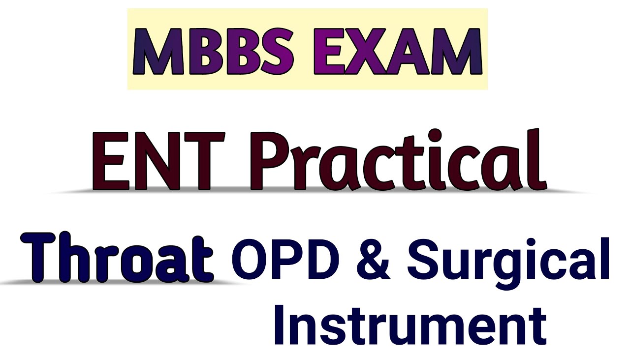 ENT practical instrument 3 ( Throat OPD & Surgical instrument) - YouTube