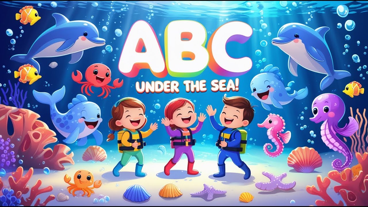 ABC Under the Sea 🌊 | Fun Ocean Animal ABC Song for Kids | Learn ...