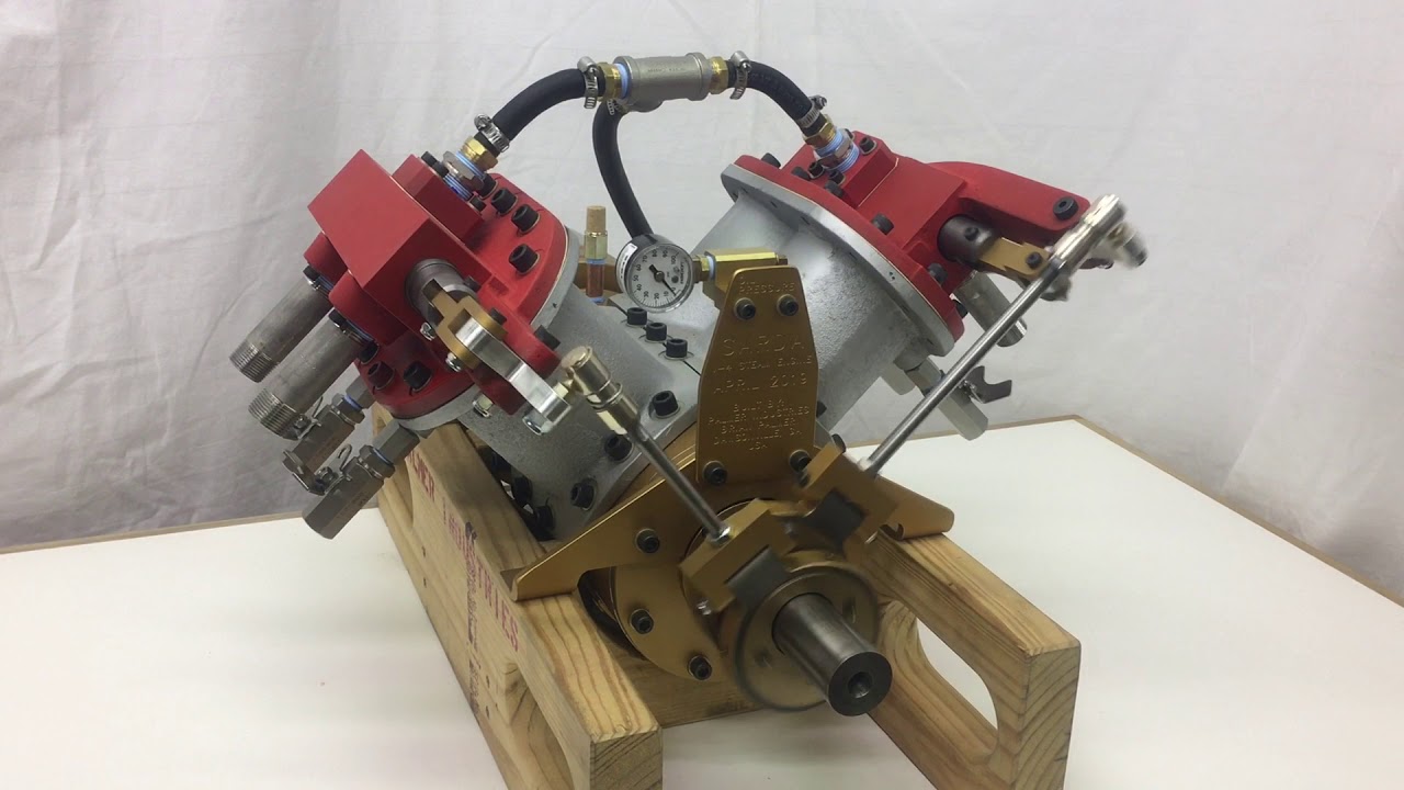 V-4 Single Acting Marine (or Automobile) Steam Engine - YouTube