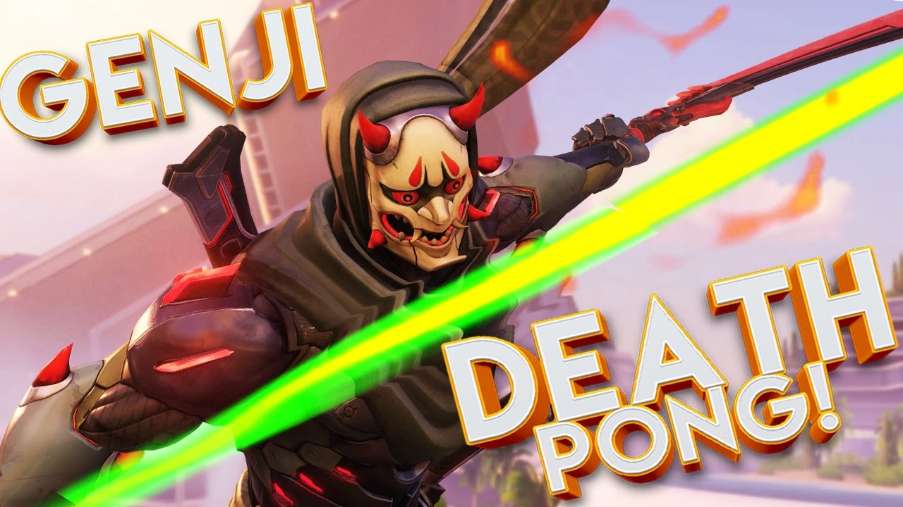 OVERWATCH GENJI DEATH PONG CUSTOM GAME! (Funny Moments) - YouTube