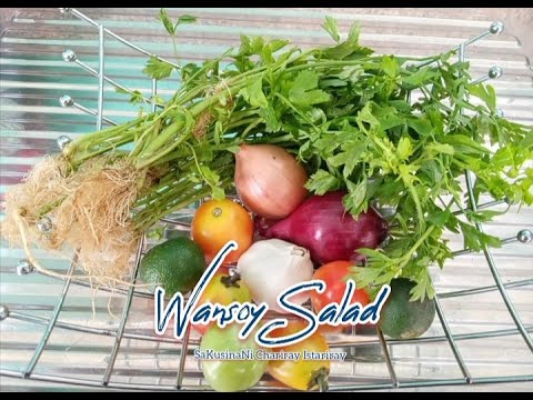 WANSOY SALAD RECIPE|KINCHAY LEAVES PANGNEGOSYO - YouTube