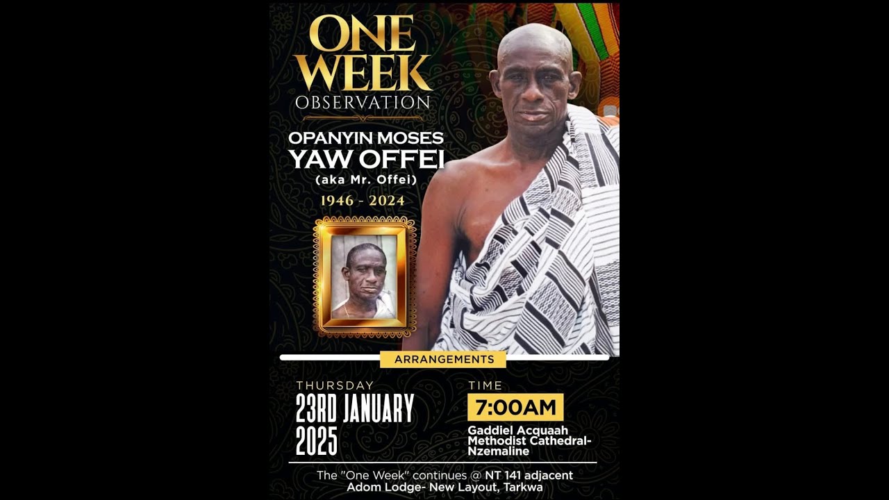 DAt Network Live Stream: ONE WEEK OBSERVATION OF THE LATE OPANYIN MOSES ...