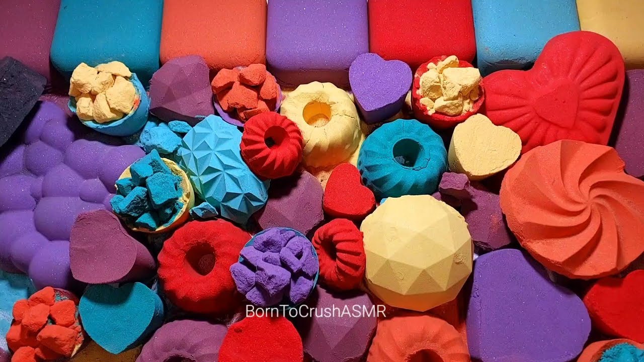 Colorful Blocks & Variety of Reforms of Baking Soda Crush | 4k ...