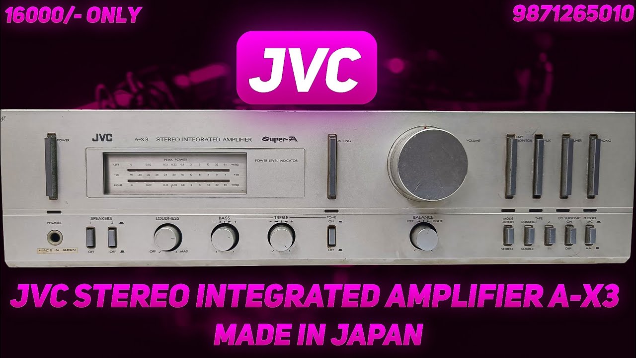JVC STEREO INTEGRATED AMPLIFIER A-X3 Price - 16000/- Only Contact No ...