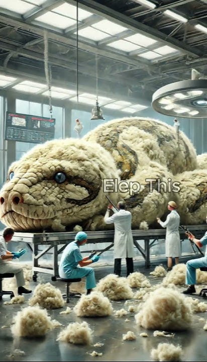 The mutant python has hair like sheep's wool | Elep This #youtubeshorts ...