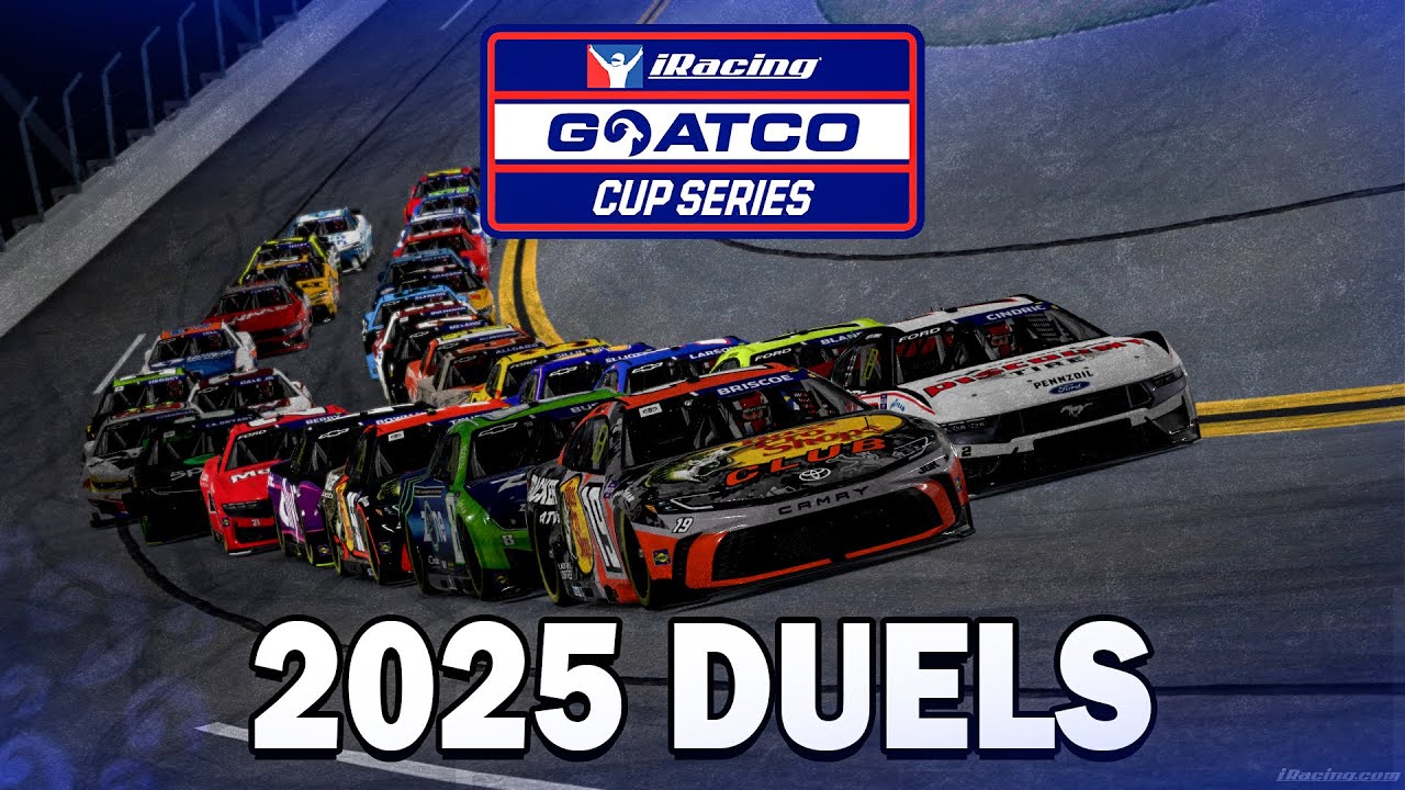 NASCAR 2025 iRacing Goatco Cup Series - Daytona Duels - YouTube