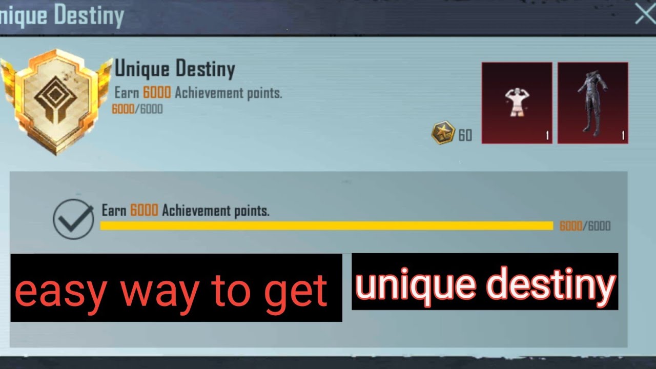 easy way to get unique destiny | how to complete 6000 achievements ...