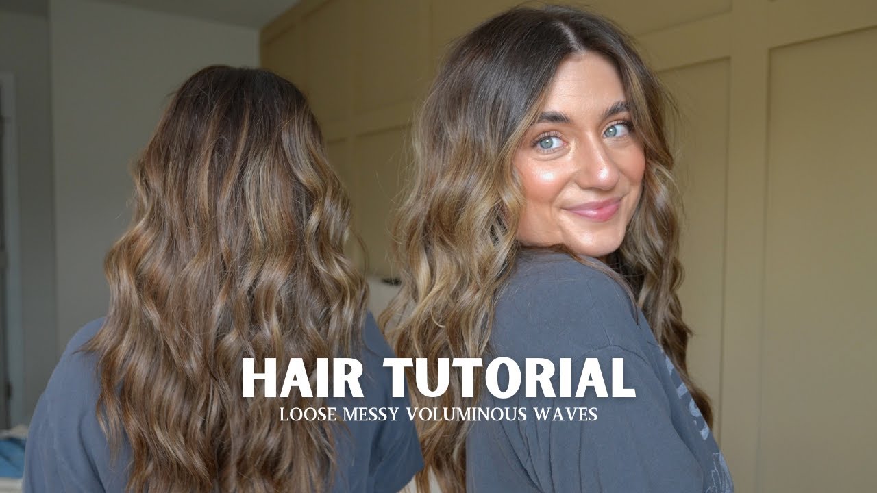 LOOSE WAVY CURLS | wet to styled, full in depth tutorial - YouTube