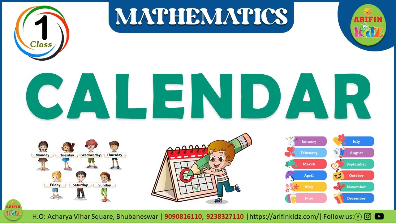 Standard-1 | CALENDAR | MATHEMATICS - YouTube