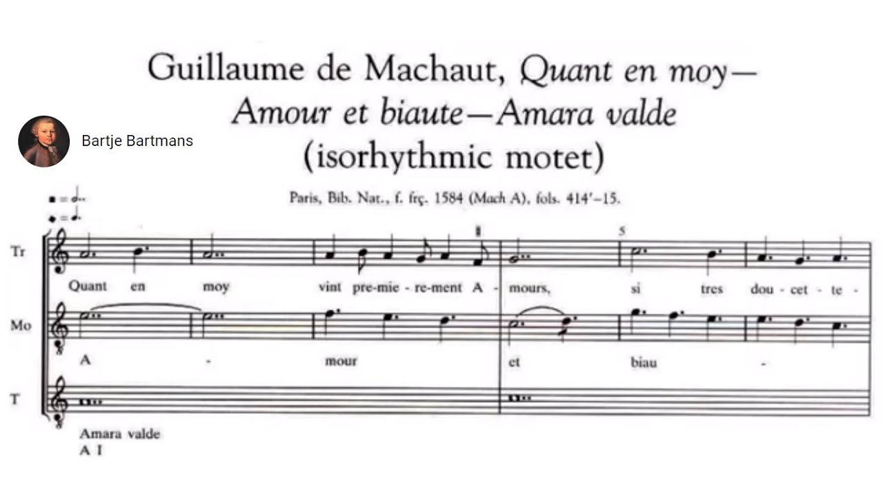 9. Music of the Middle Ages; Isorhythmic motet {de Machaut} - YouTube