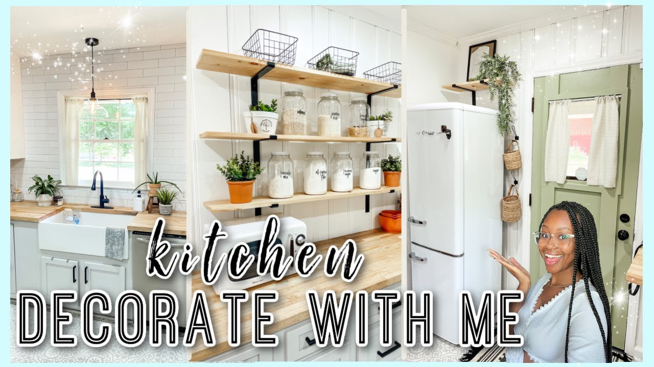 DECORATE MY DREAM KITCHEN WITH ME! |+ DIY Project & Kitchen Decorating ...