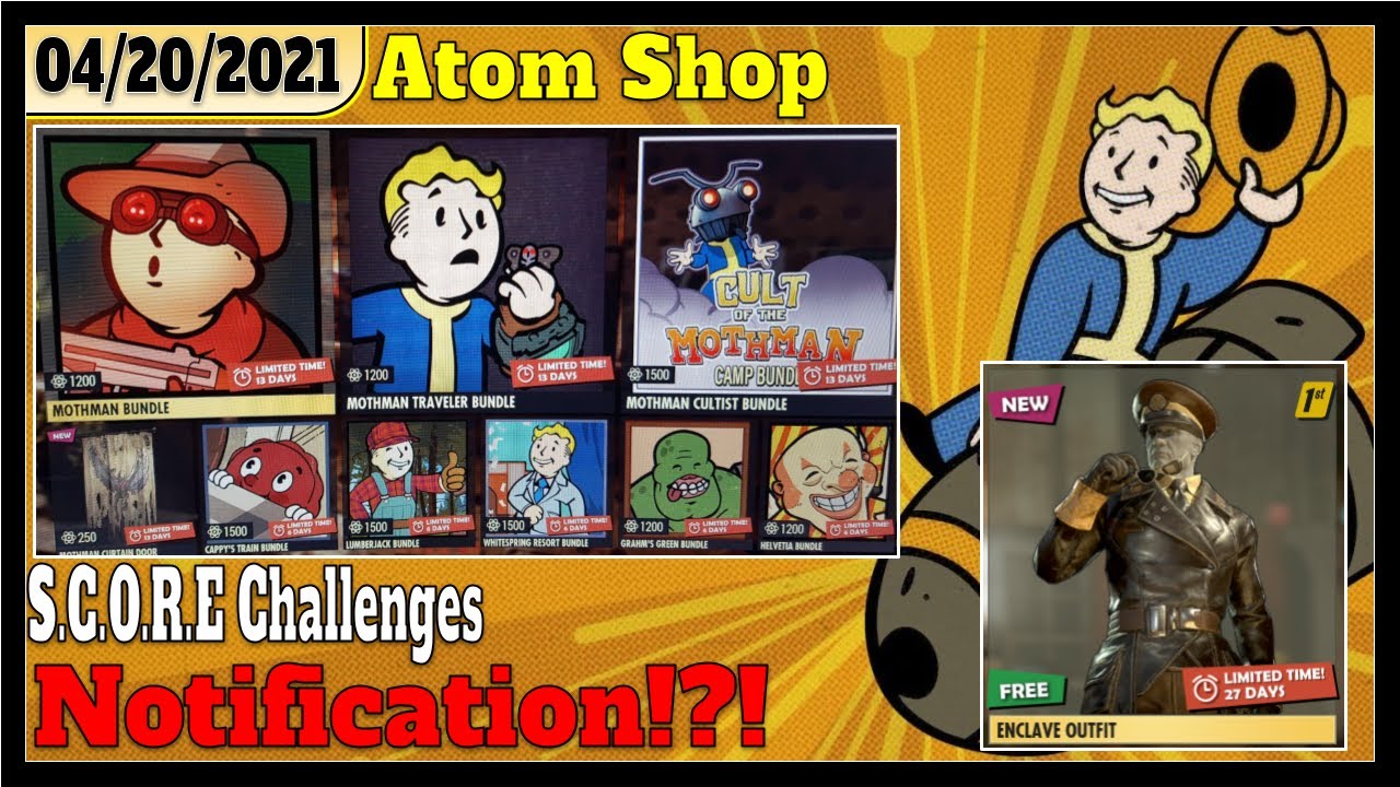 Fallout 76 Atom Shop Offers a Mothman Bundle Party! & Returned a Few ...