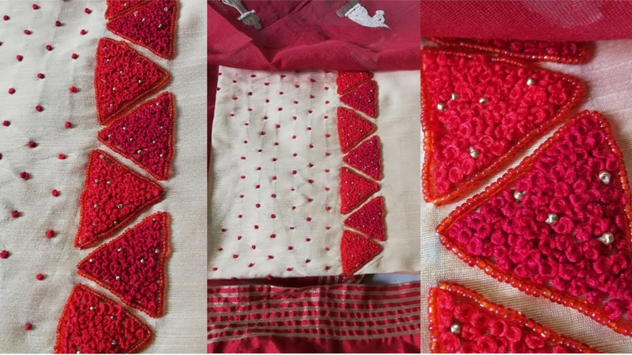 Triangle Embroidery Design | Hand Embroidery |Easy To Learn|Handi ideas ...