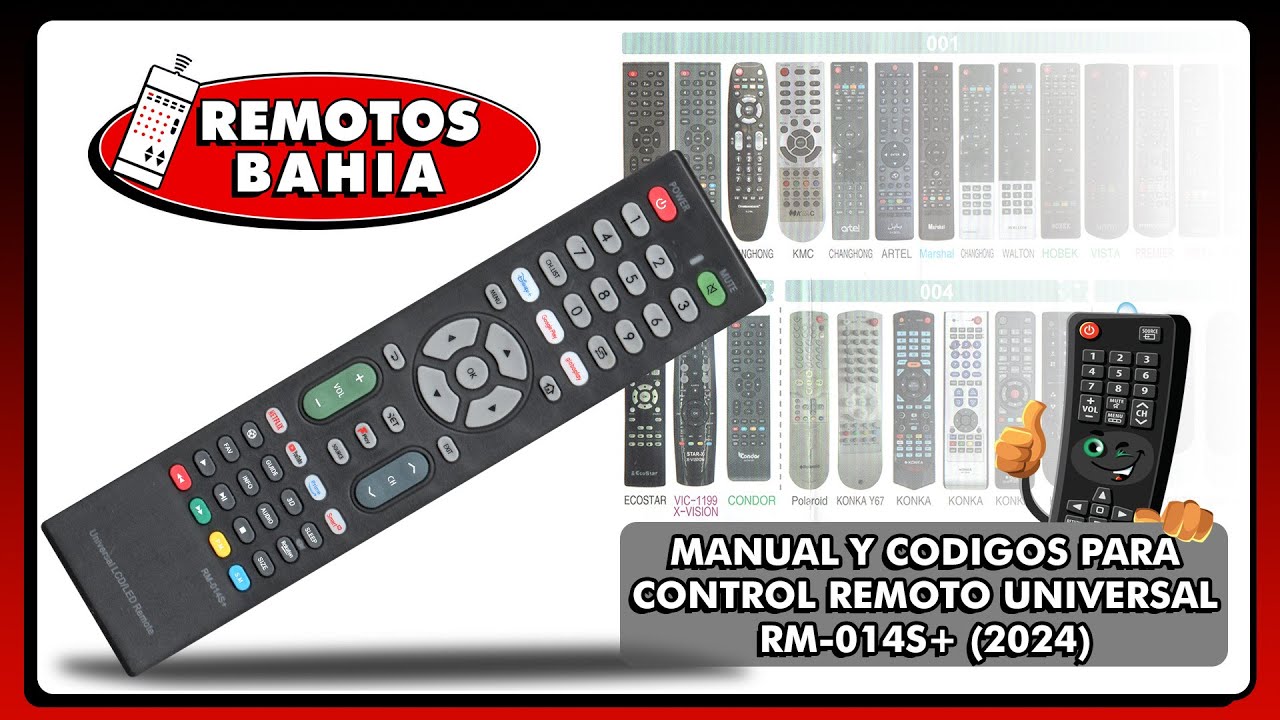 Lista de Códigos para Control Remoto Universal RM-014S+ NUEVA VERSION ...