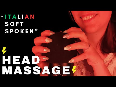 ASMR ITA - FAST AGGRESSIVE SCALP SCRATCHING MASSAGE | FOAM scratching | Italian soft spoken😍