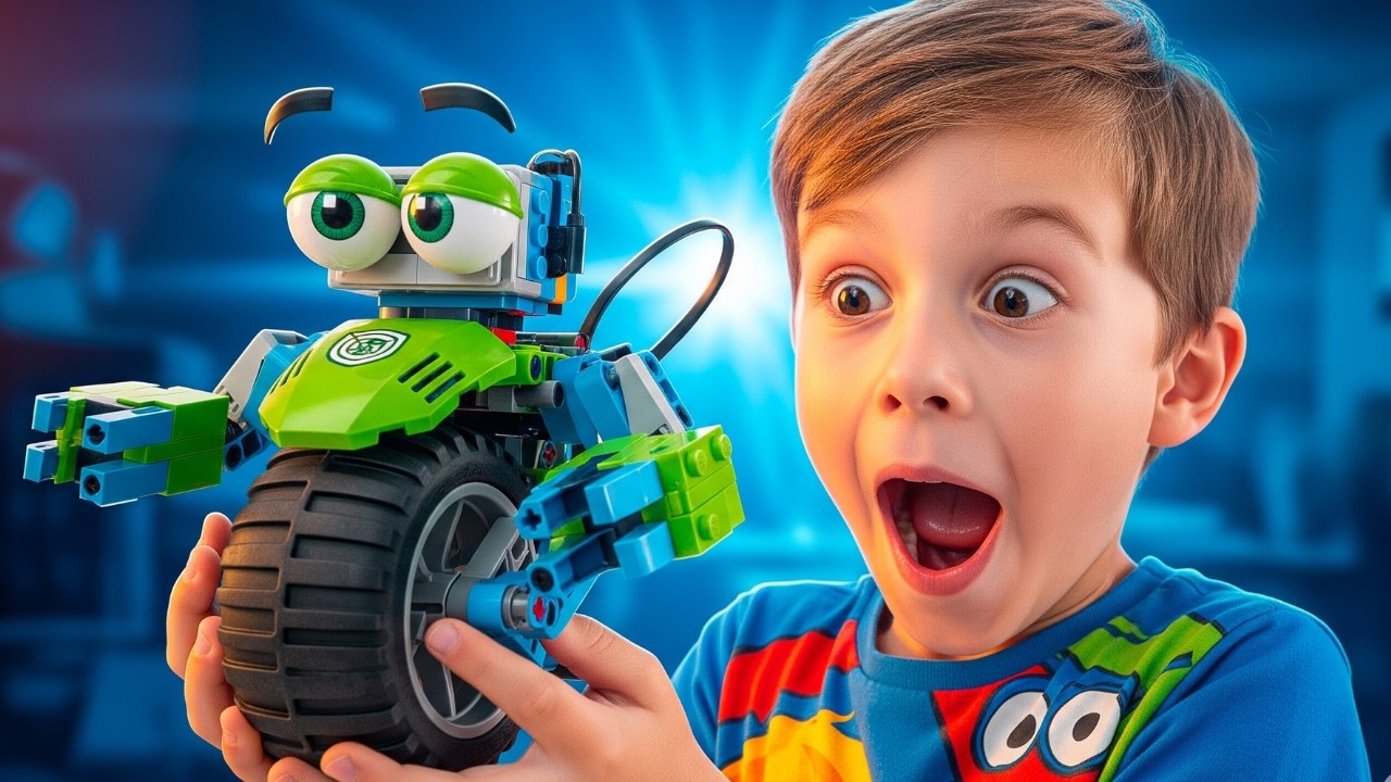 Building the Goofy One-Eyed LEGO Robot | Self-Moving Unicycle LEGO Bot ...