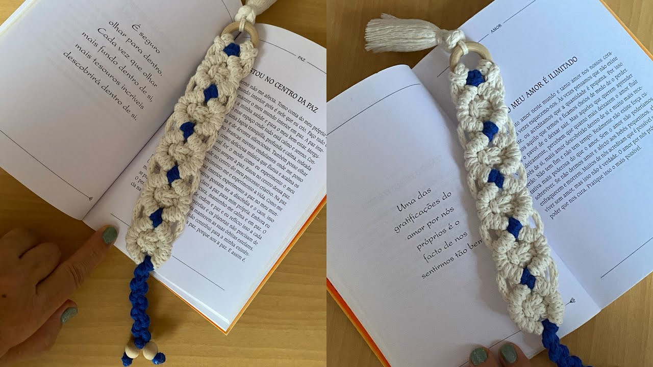 Tutorial: Marcador/Separador Livros Macramé. Macramé Bookmark# ...