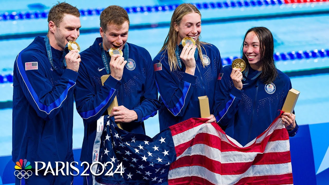 Team USA GETS THE JOB DONE in 4x100 mixed relay behind world record ...
