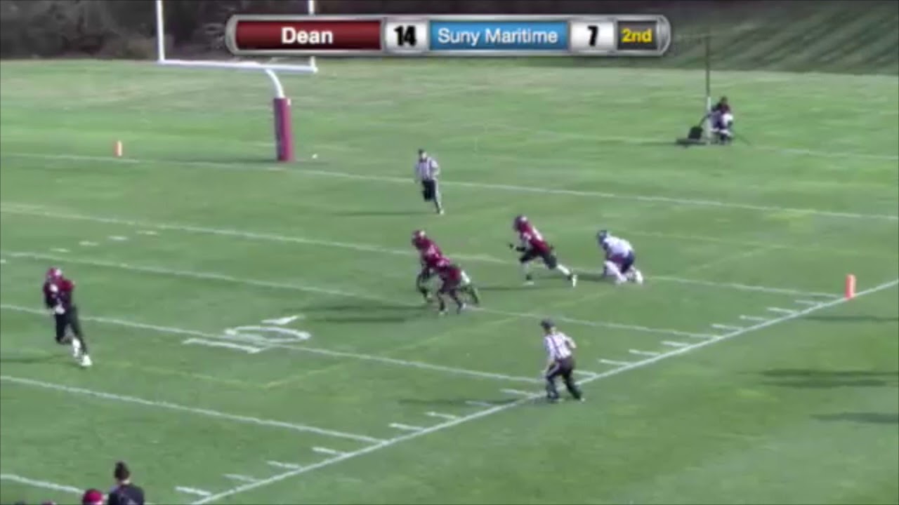 Dean Football: Marquez Walls Highlights vs. Maritime (N.Y.) - YouTube