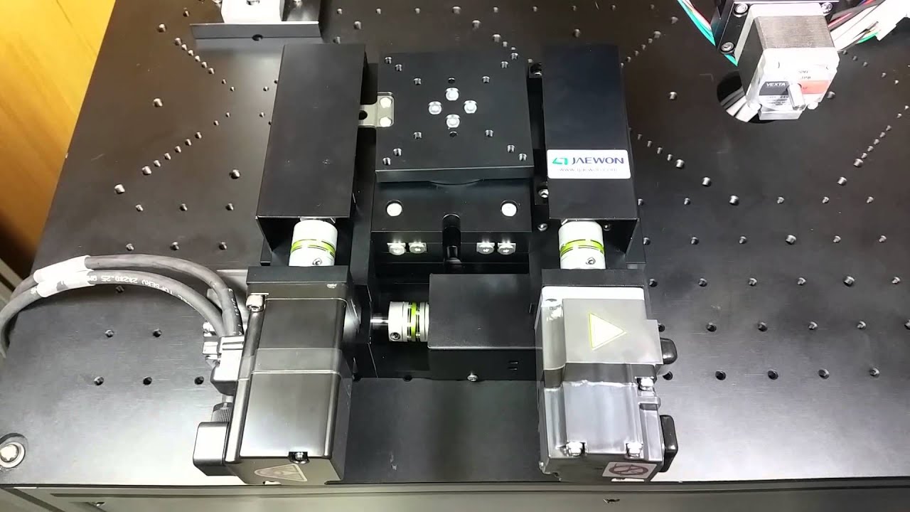 JAEWON's MOTORIZED STAGE: MXYR-70S-45(ULTRA SLIM AUTO STAGE) - YouTube