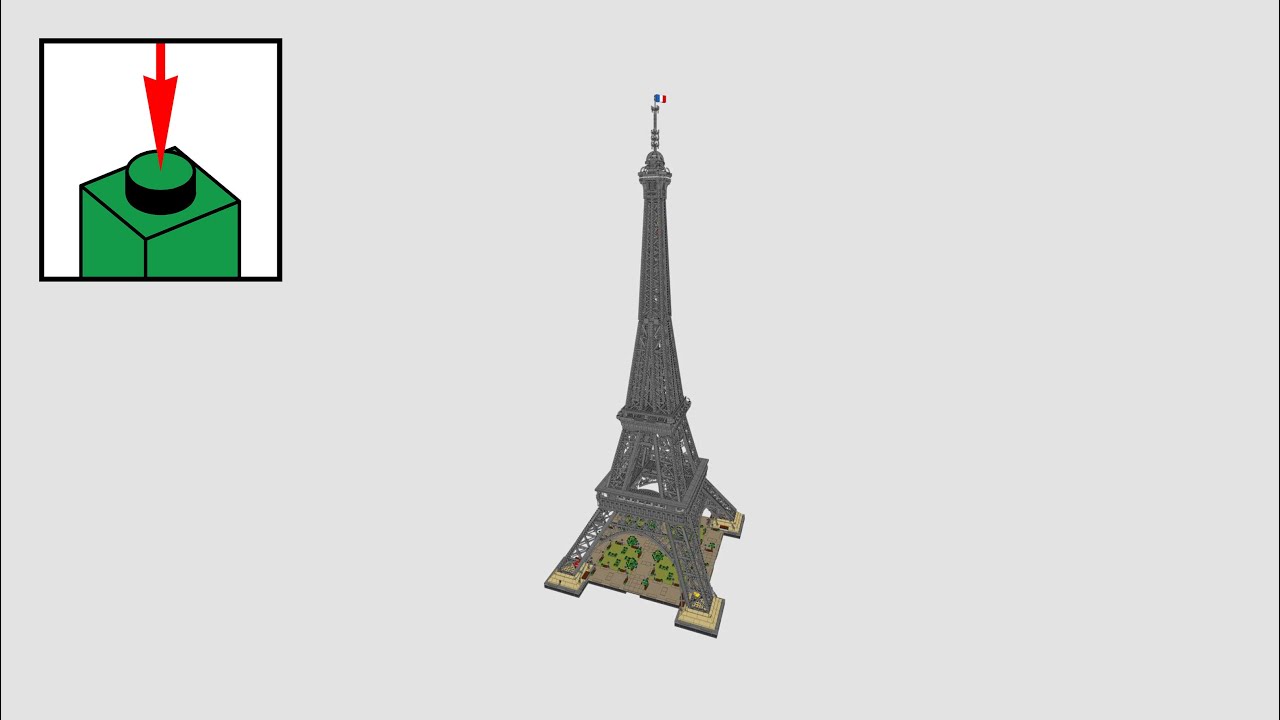LEGO Icons 10307, Eiffel Tower - building instructions - YouTube