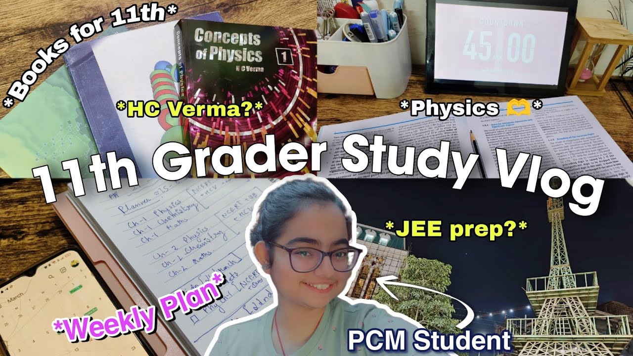 11th Grader Study Vlog as a JEE Aspirant 📚| Study Vlog|Weekly Plan,Books for JEE+YT channels # ...