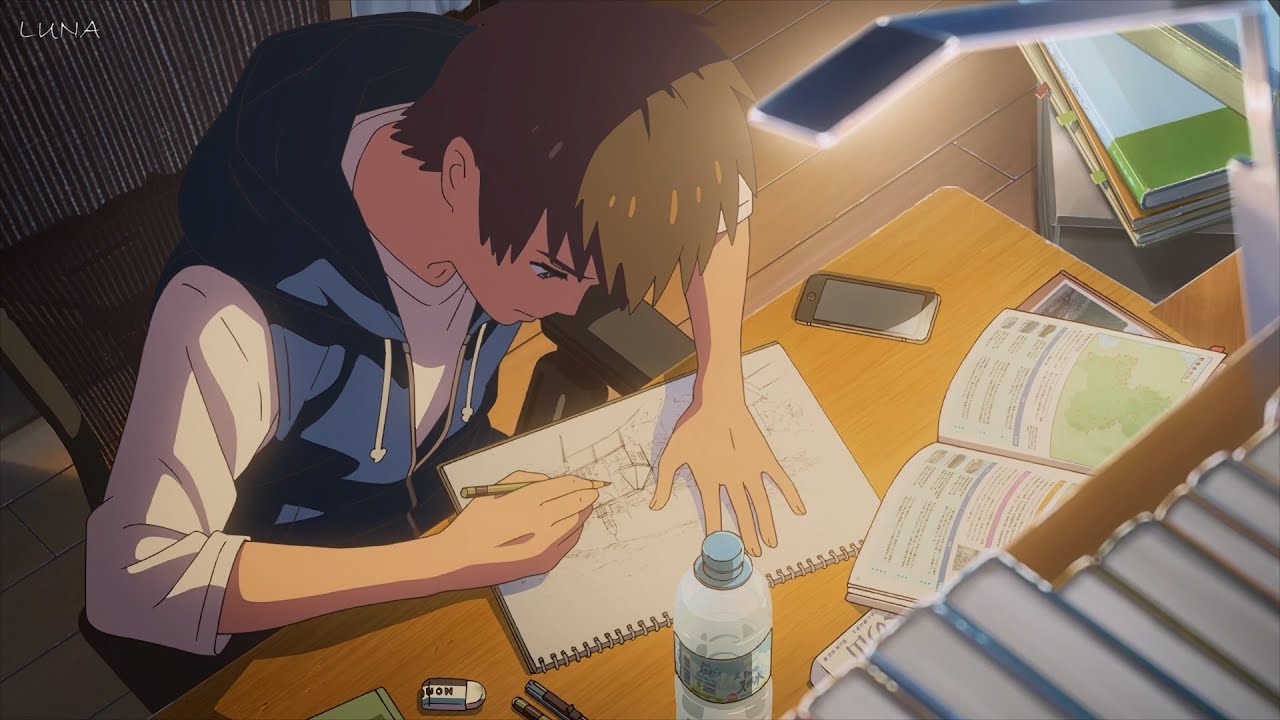 study session in anime - YouTube