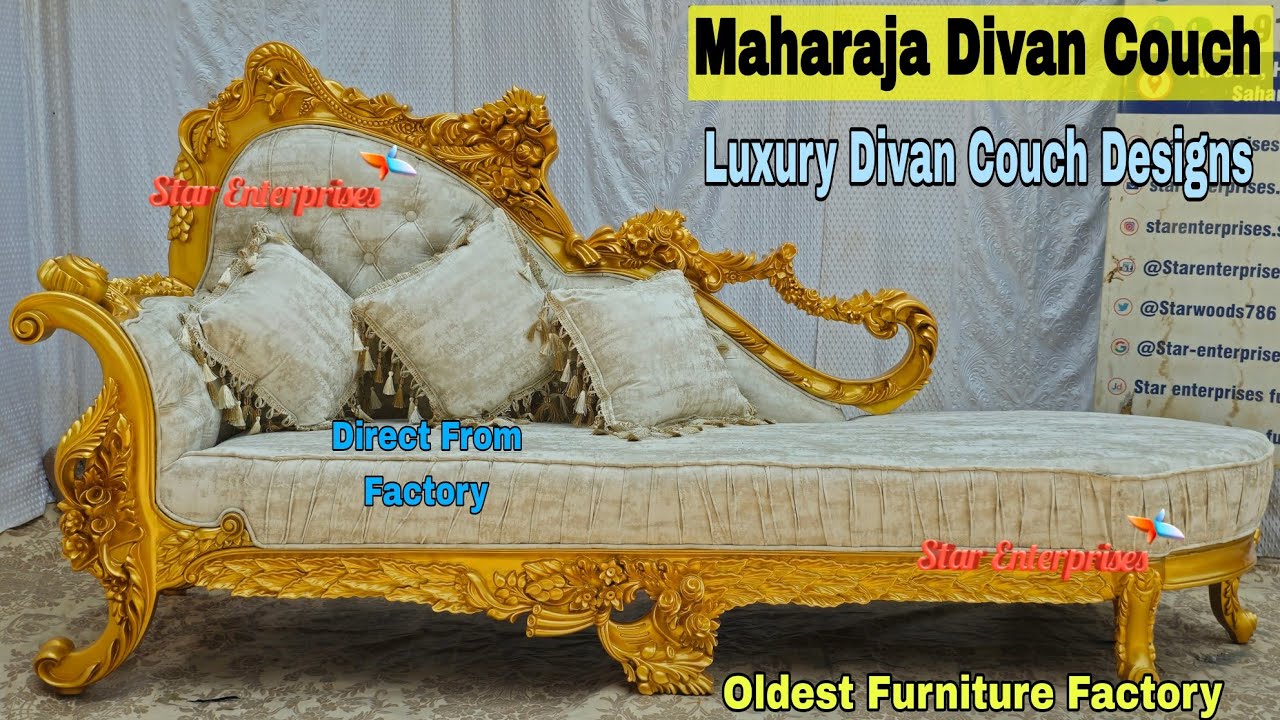 Maharaja Carved Divan Couch | Luxury Couch Design By Star Enterprises ...