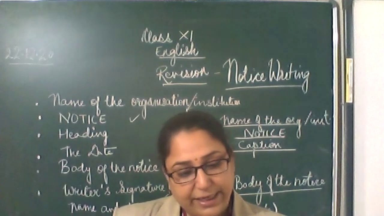 XI ENGLISH Revision Notice 22 -12- 20 - YouTube