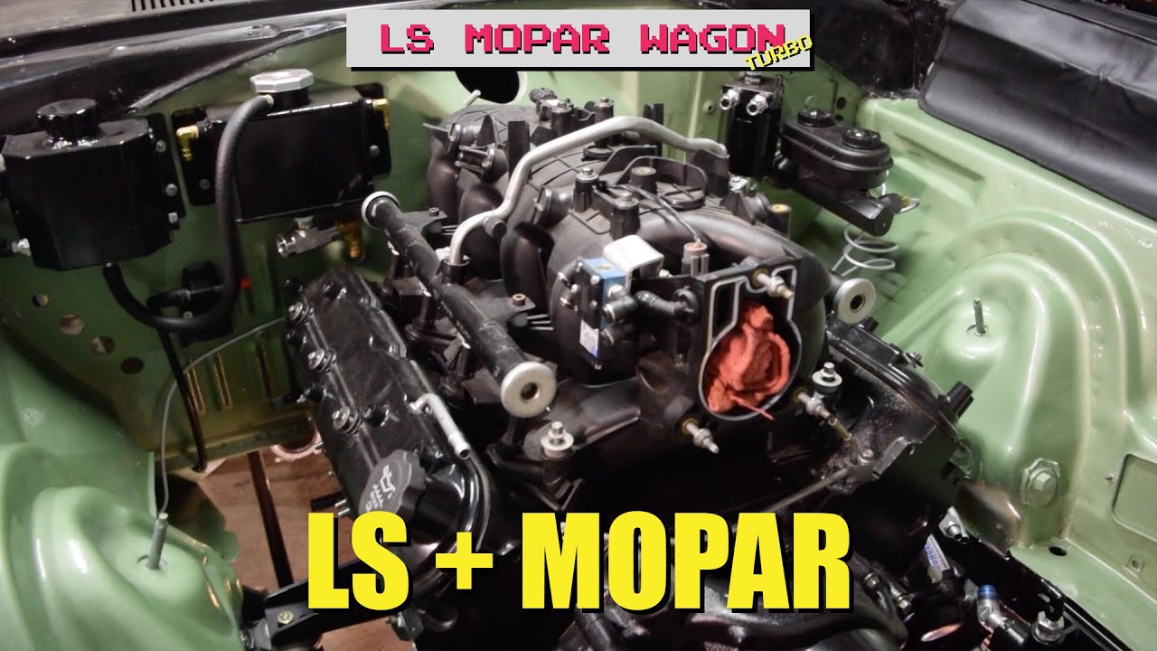 Dropping the LS back into my B-Body Mopar! - YouTube