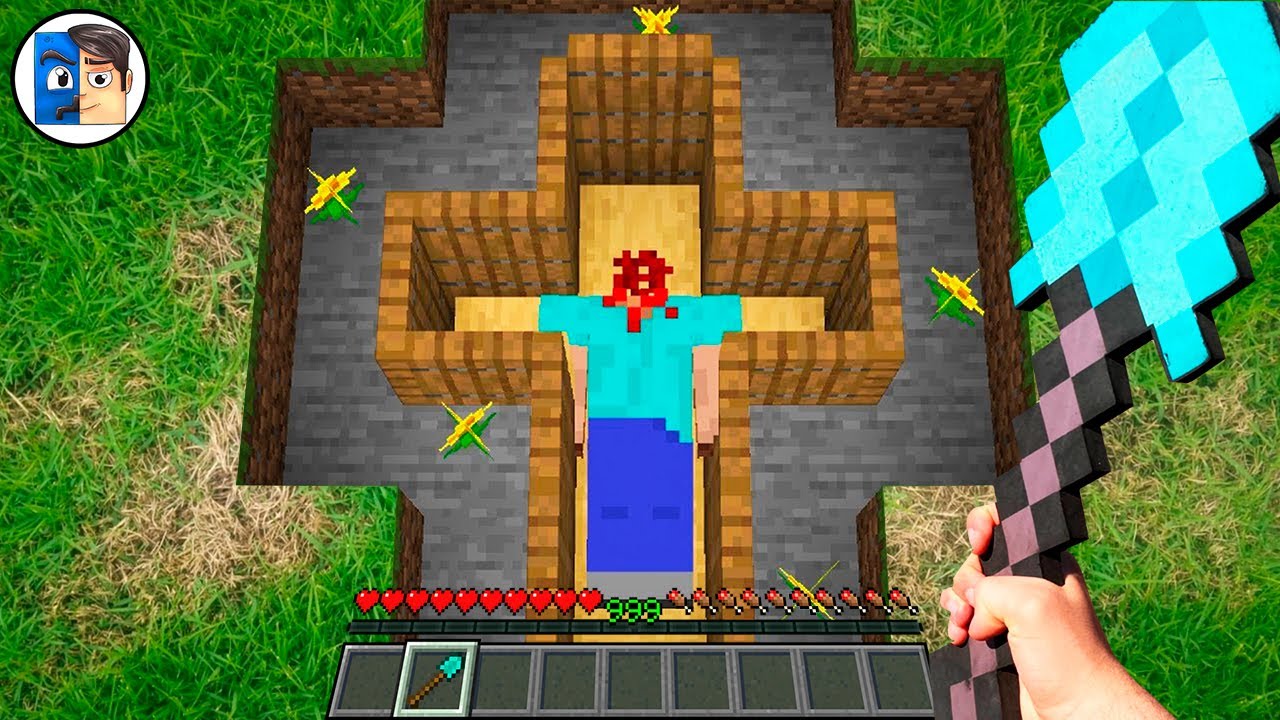 Minecraft in Real Life POV Realistic HEROBRINE GRAVE Minecraft EN LA VIDA REAL 創世神第一人稱真人版 - YouTube