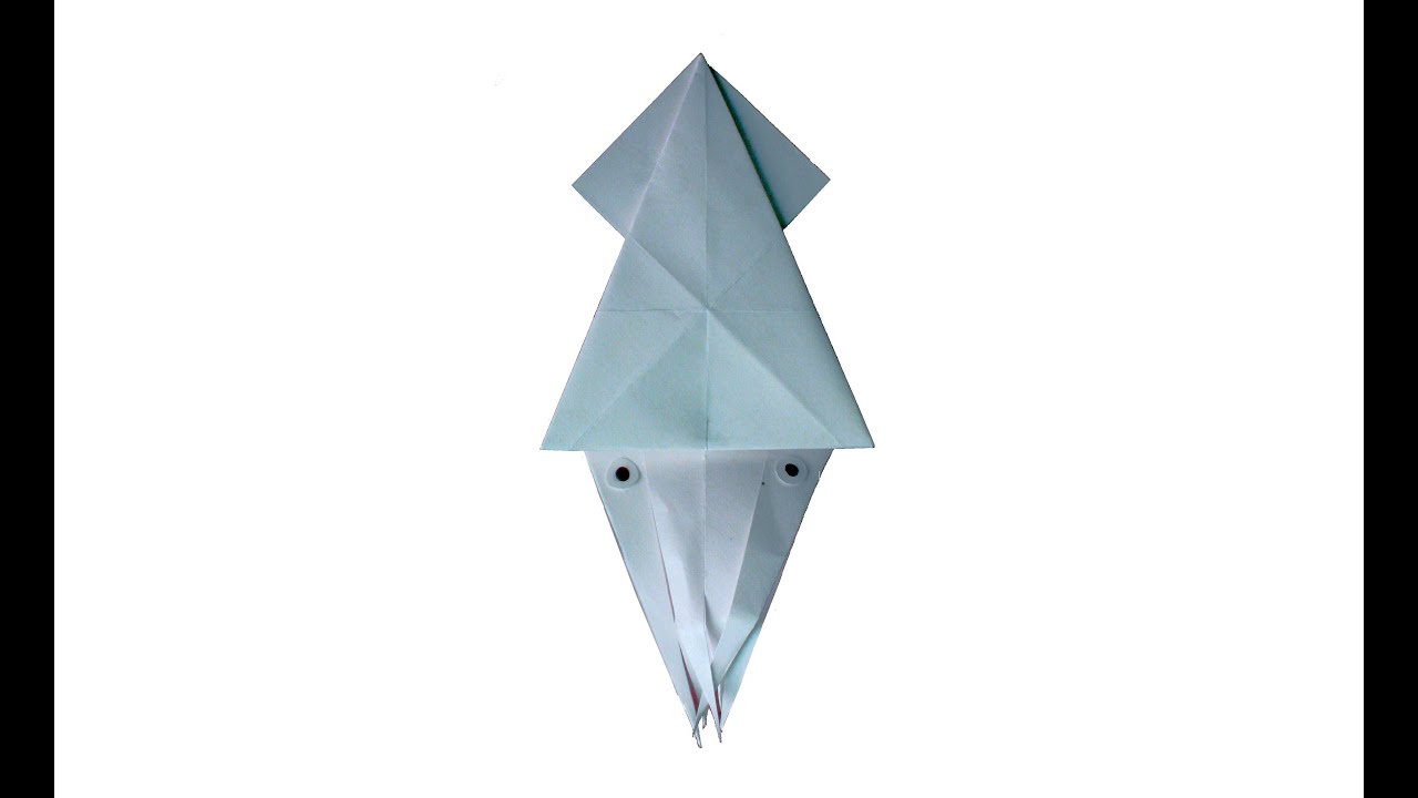 Calamar origami - YouTube
